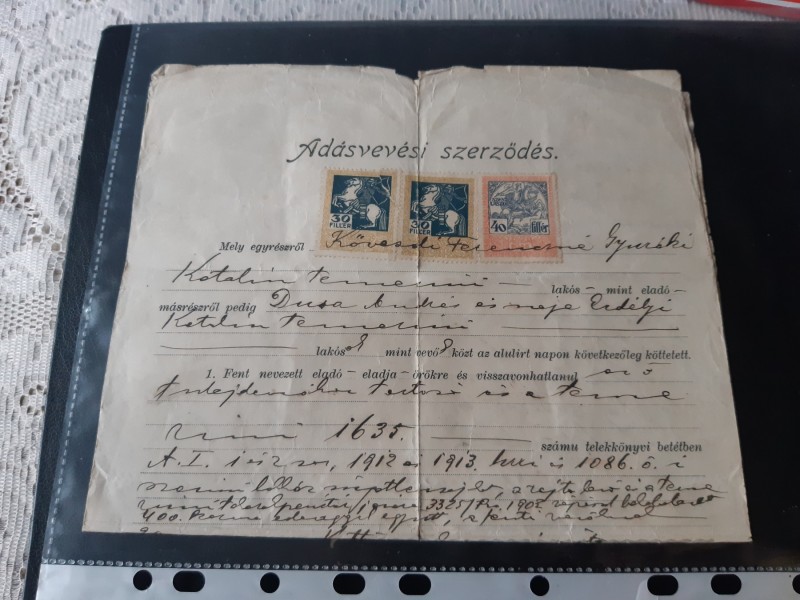 DOKUMENT - KUPOPRODAJNI UGOVOR- 1916