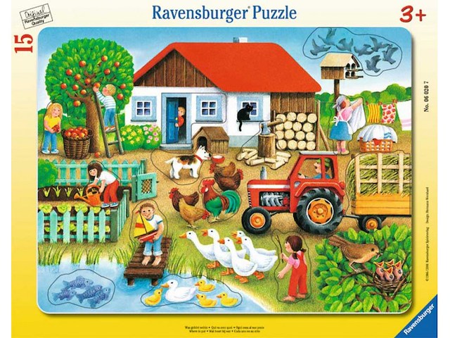 Ravensburger puzzle 15 delova - Šta gde staviti 06020