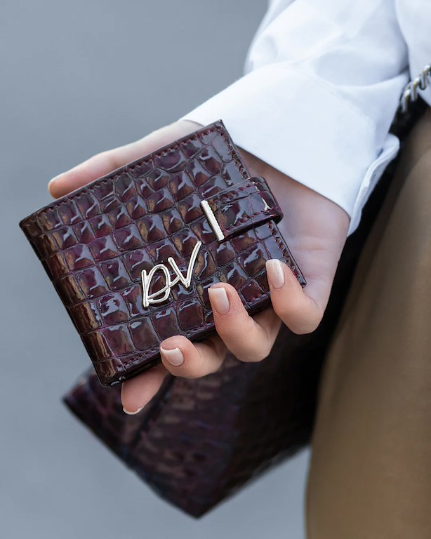 BORDO KROKO FUTROLA ZA KARTICE