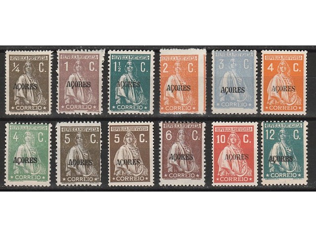 Azores - Ceres 1912-1930 overprinted `Acores` - MH