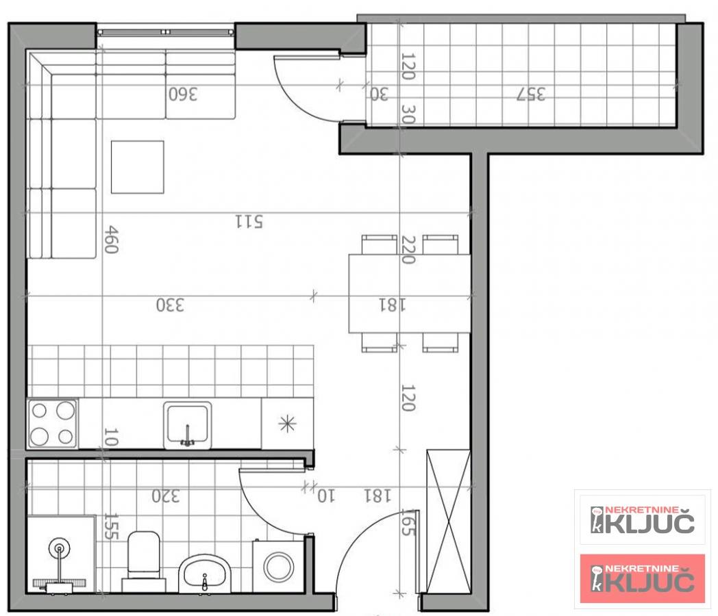 SREMSKA KAMENICA, 34m2, Jednosoban sa pdv