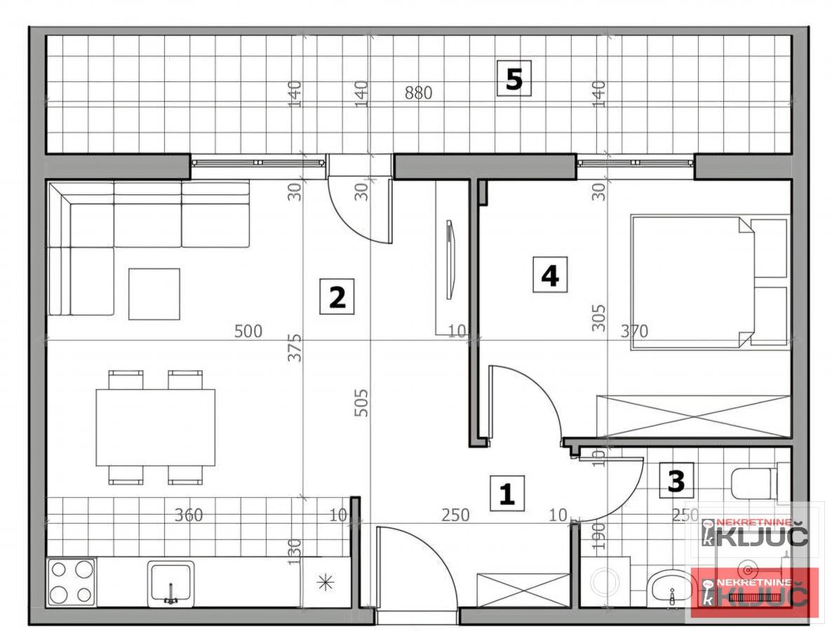 SREMSKA KAMENICA, 56m2, Dvosoban sa pdv