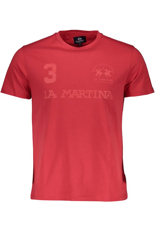 LA MARTINA Muška majica XMR309-JS206_ROSSO_06084, Crvena