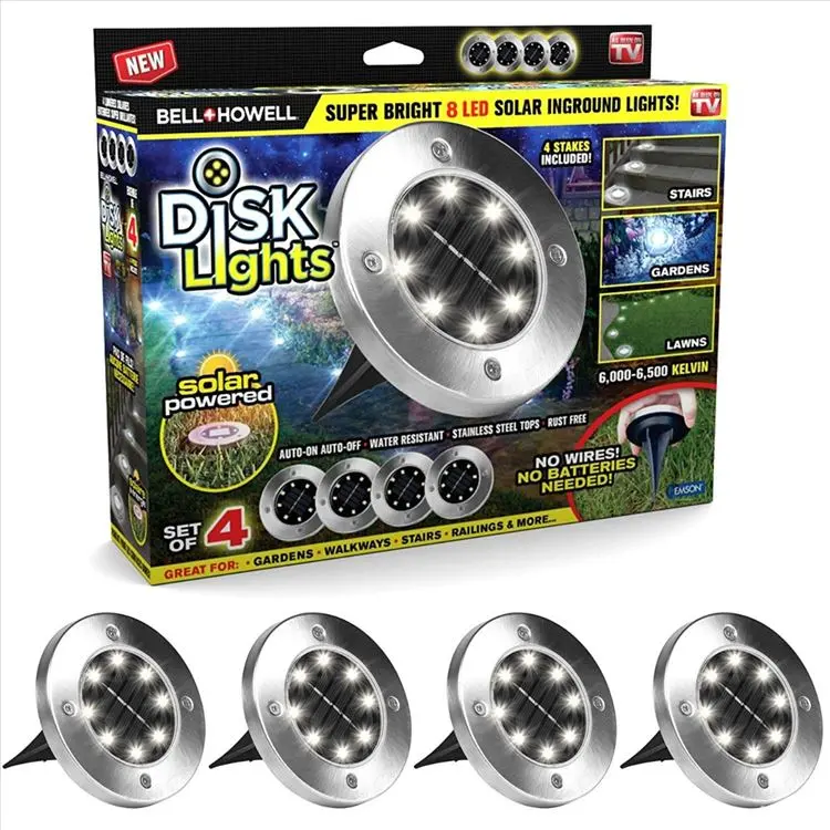 LED solarni diskovi za dvorište – 4 kom