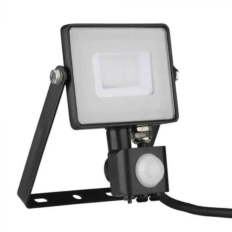 LAMBARIO LED reflektor, 30W, Senzor, 6400K, IP65, Crni