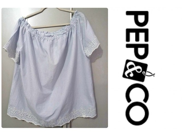 *PEP&;; CO* bluza na pruge sa otvorenim ramenima