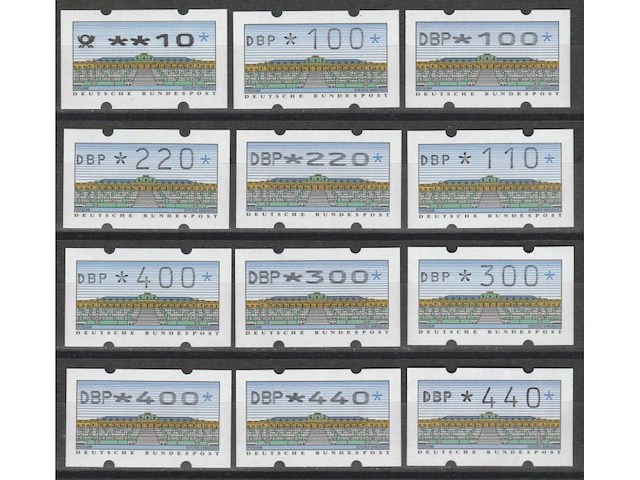 Deutsche Bundespost - ATM Labels - MNH