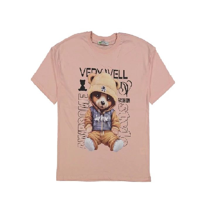 Majica peach 120540 – pamučna majica za devojčice