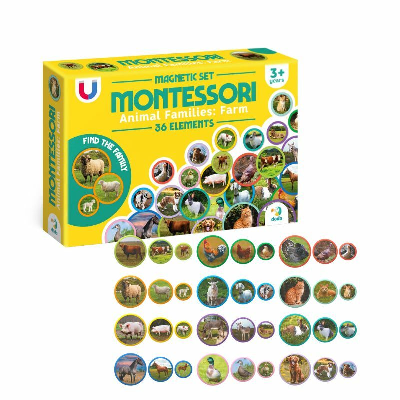 MONTESORI SET SA MAGNETIMA FARMA 36PCS