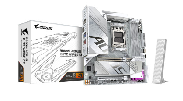 AM5, AMD B850 Chipset, 4x DDR5 DIMM, PCIe UD Slot : PCIe 5.0 x16 slots with 10X strength for graphics card & Better Heat ( B850M A ELT WF6E