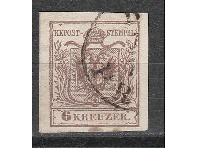 Austria, Austrija - 1850 - Coat of arms - 6 Kreuzer