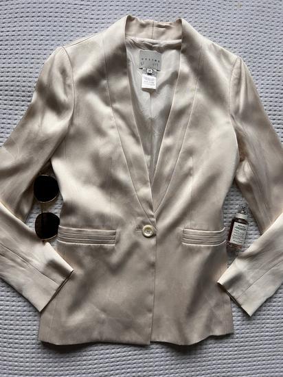 CELINE ORIGINAL krem beli 100% svila sako 36 ili S