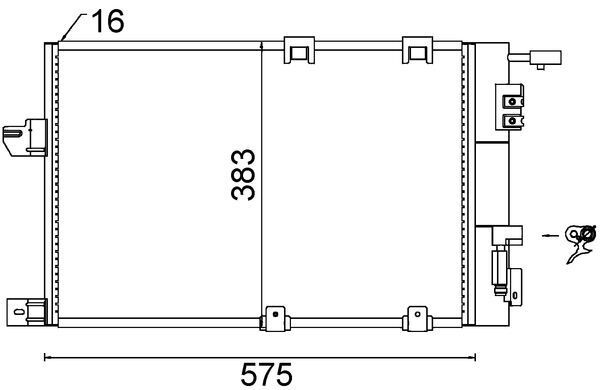 Hladnjak klime, kondenzator MAHLE AC 339 000S
