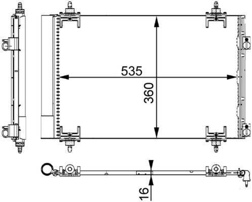 Hladnjak klime, kondenzator MAHLE AC 667 000S
