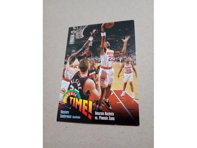 Kartica nba upper deck 1995/96 play off time rockets