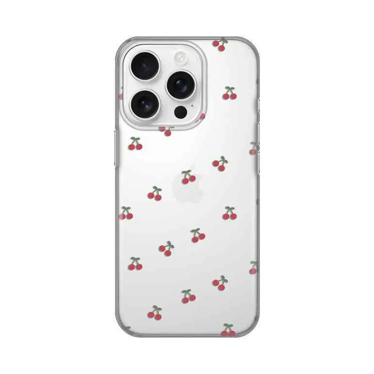 Maska silikon Print za iPhone 16 Pro 6.3 Little Cherry
