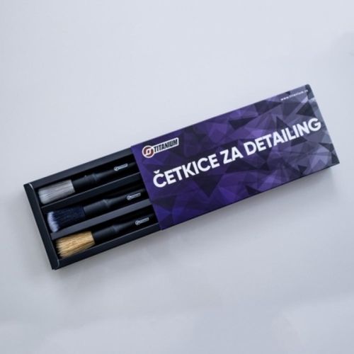 Titanium četkice za detailing set od 3 četkice