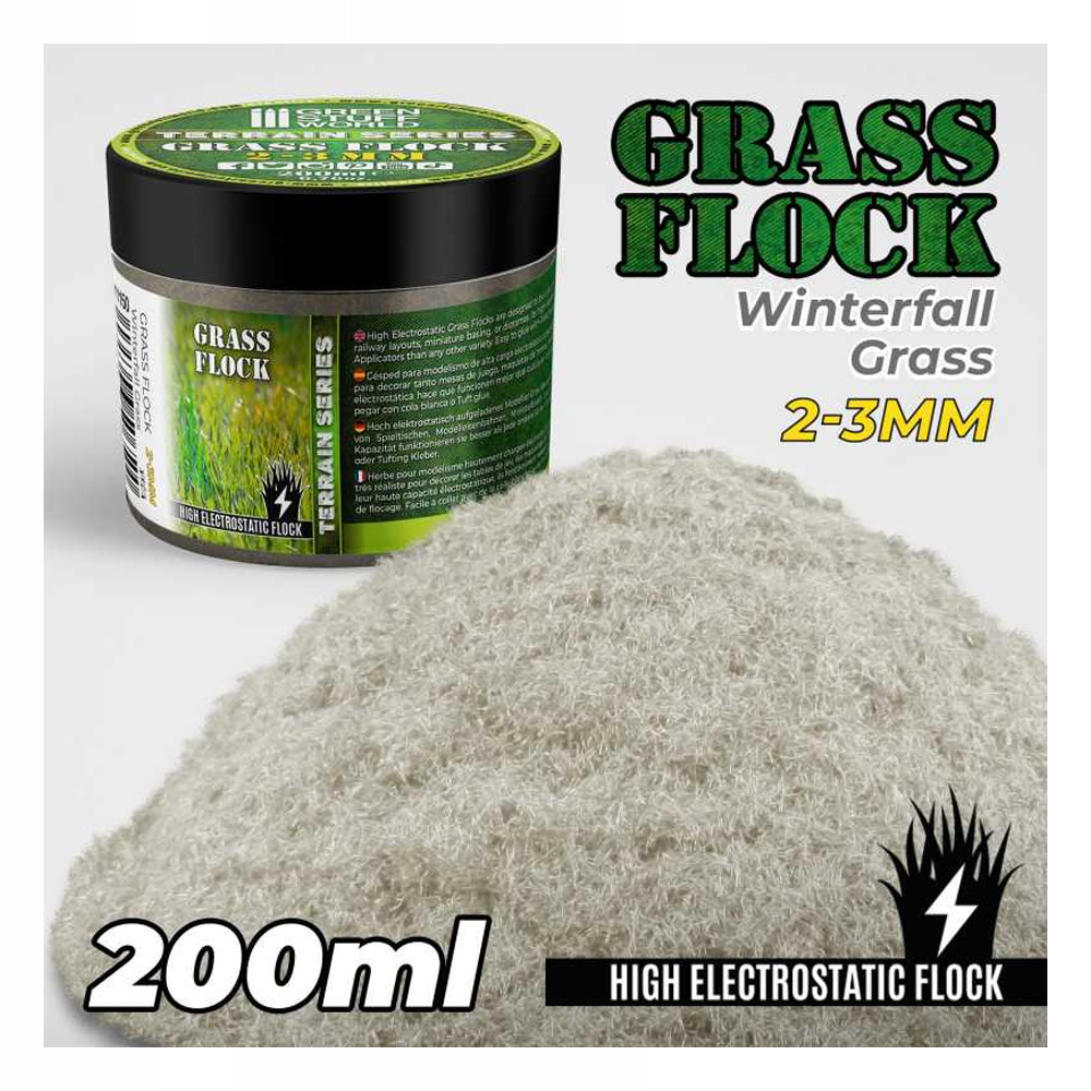 Static Grass Flock 2-3mm - WINTERFALL GRASS - 200 ml