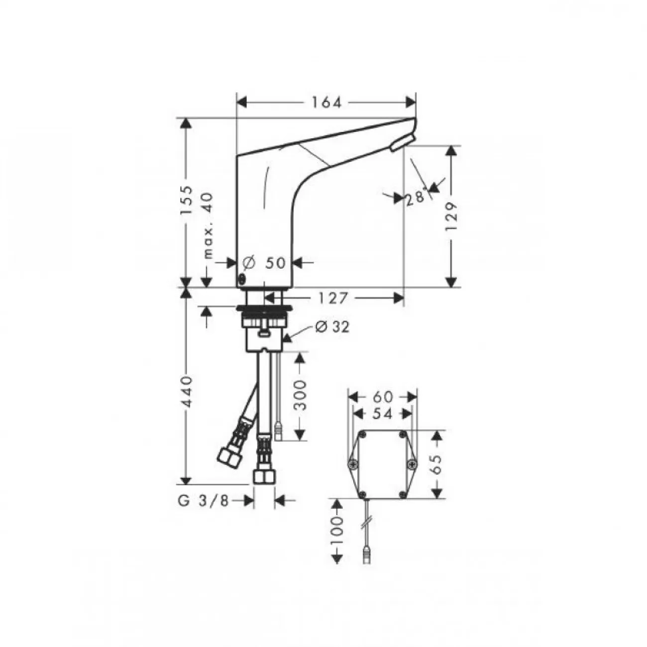 HG FOCUS SENZOR LAVABO 230V