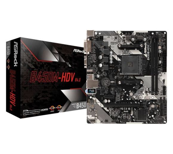 ASRock - MB AM4 AsRock B450M-HDV R4.0 90-MXB9N0-A0UAYZ