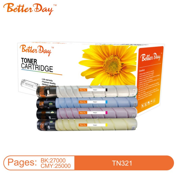 Toner BetterDay C-TN321 Y zam. kaseta za Konica Yellow 25k (bez cipa)