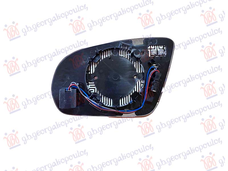 STAKLO RETROVIZORA SA GREJACEM (MRTAV UGAO) (2+2 PIN) (ASFERICNO) Desna str. MERCEDES S CLASS (W222) (2017-2020) (OEM: 0998100616, A0998100616)