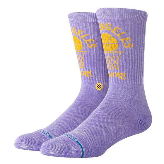 NBA 2024 LOS ANGELES LAKERS VINTAGE CREW SOCKS 'PURPLE'