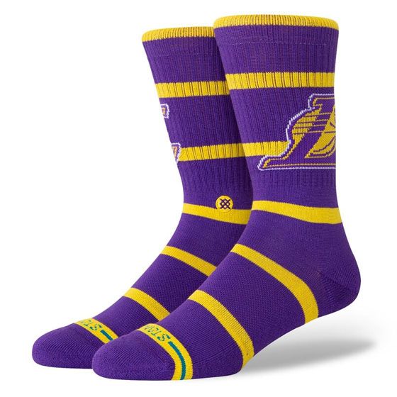 NBA 2024 LOS ANGELES LAKERS PREP CREW SOCKS 'PURPLE'