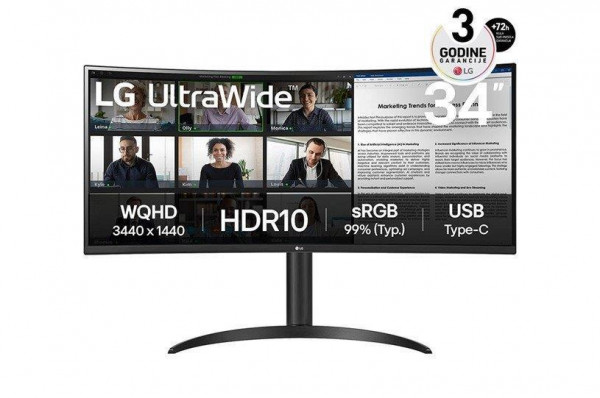 LG Monitor 34WR55QK-B (34WR55QK-B.AEU)