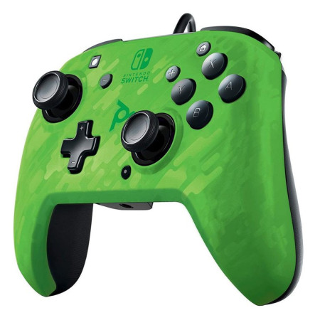 Nintendo Switch Faceoff Deluxe Controller + Audio Camo Green
