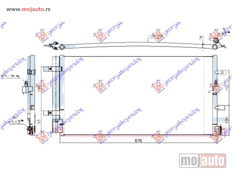 HLADNJAK KLIME 3.0 TFSi/3.2 FSi - 2.7/3.0 TDi (676x335) Audi q5 08-12 -dostupno