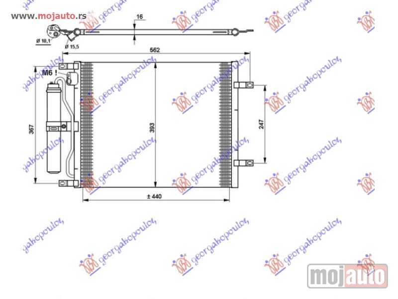 HLADNJAK KLIME 1.5 DCI (490x376x16) Nissan micra (k12) 02-10 -dostupno