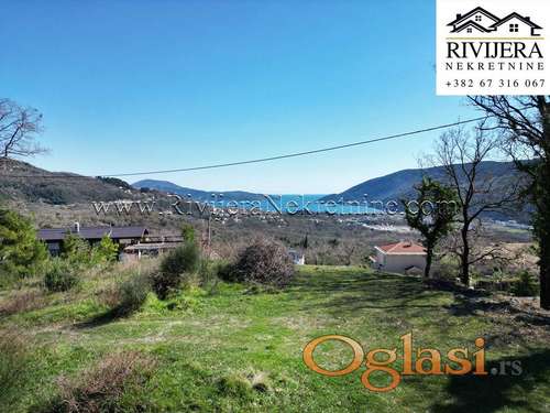 Urbanizovano zemljiste pogled na more Herceg Novi Mojdez