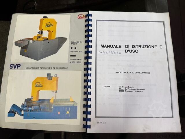 Dnevnik traka testera / panel testera
SOFINA SVT CNC 2500 X 500