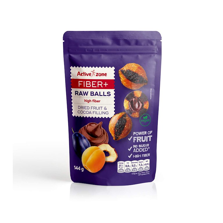 Active zone bar raw balls kajs kakao 144g