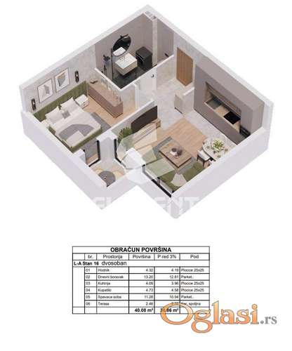 Prodaje se jednoiposoban stan u izgradnji! ID#1060