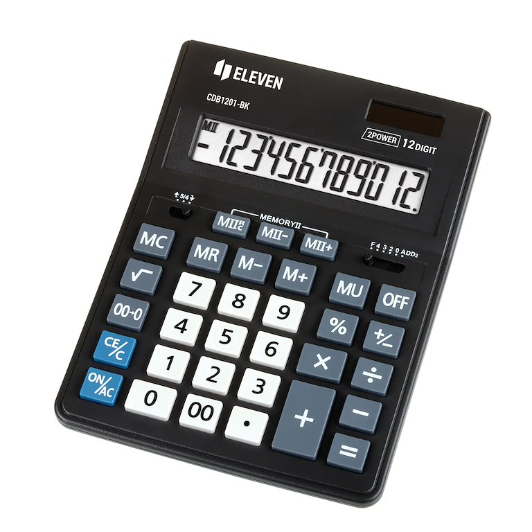 ELEVEN Stoni poslovni kalkulator CDB-1201-BK, 12 cifara, Crni