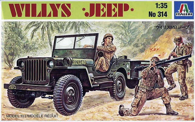ITALERI 1/35 Willys Jeep with Trailer