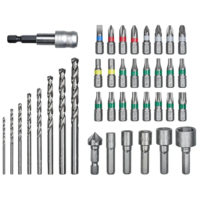 EINHELL - 39-todelni set burgija adaptera i bitova, Hex burgije za metal, L-Box - (49108911)