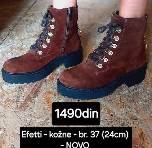 Efetti ženske kožne cipele braon br. 37 - NOVO