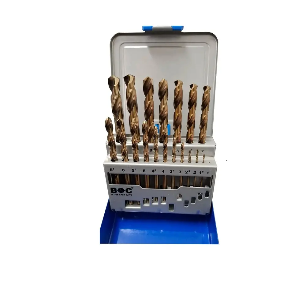 BOHRCRAFT Set burgija HSS-Co8% DIN 338, Ø 1-10 mm, 19 kom