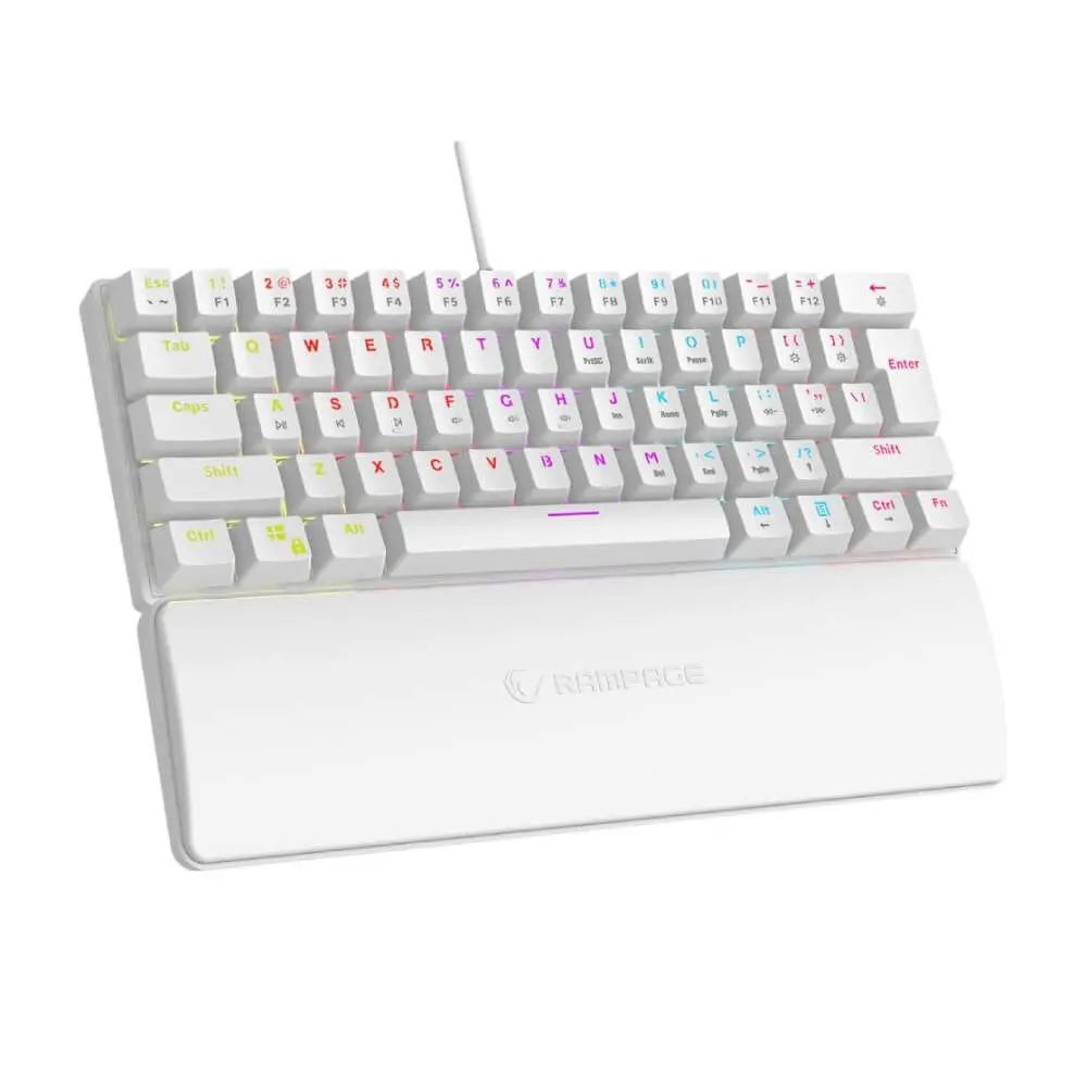 RAMPAGE Plower K60 US White Gejmerska tastatura
