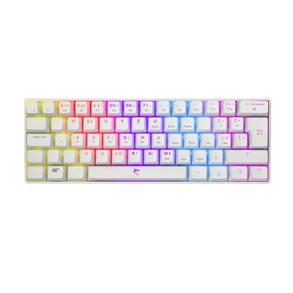 WHITE SHARK Gejmerska tastatura SHINOBI GK-2022 YU-SRB (Bela)