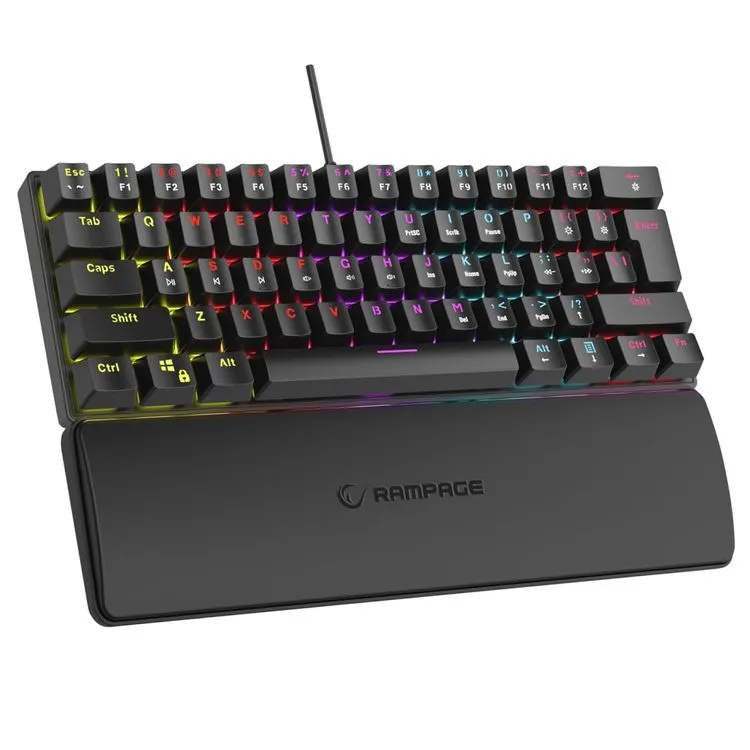 RAMPAGE PLOWER K60 US Black Gaming tastatura