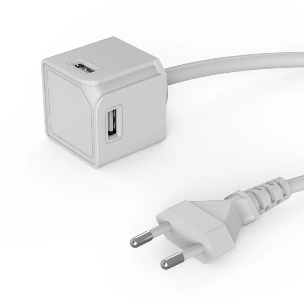 ALLOCACOC USB Powercube White 10464WT/EUEUMC, 1.5m USB Produžni Kabl