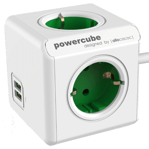 ALLOCACOC PowerCube Extended USB 4xSchuko + dual USB kabl duž.1.5m