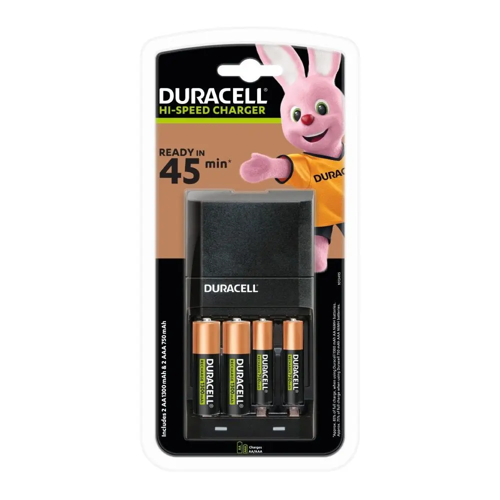 DURACELL Punjač za baterije CEF27 sa punjivim baterijama 2xAA i 2xAAA
