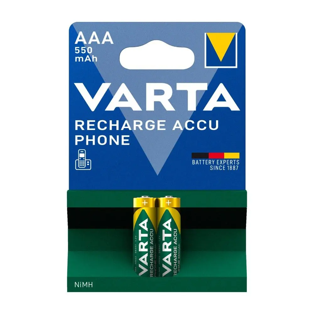VARTA Recharge 550mAh HR03 AAA Punjive baterije 2/1