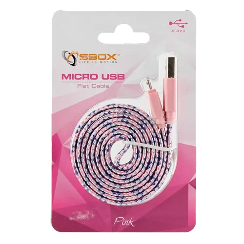 S-BOX Micro USB kabl, 1m (Roze) - 897