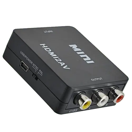 FAST ASIA adapter-konverter HDMI 1080p na AV kompozitni (3xRCA) (ž/3ž) (Crni)